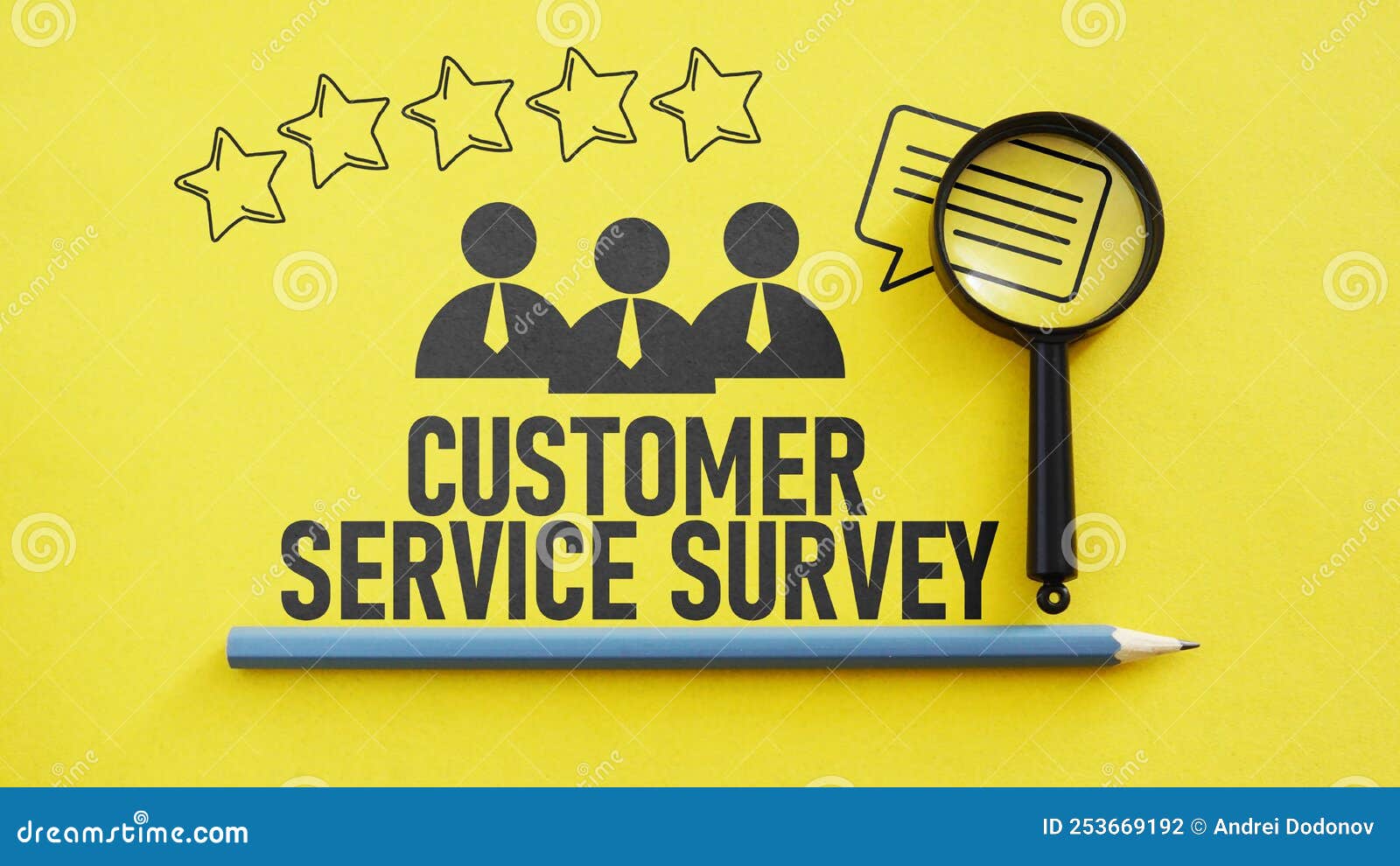 Customer Service Survey is Shown Using the Text Stock Photo - Image of ...