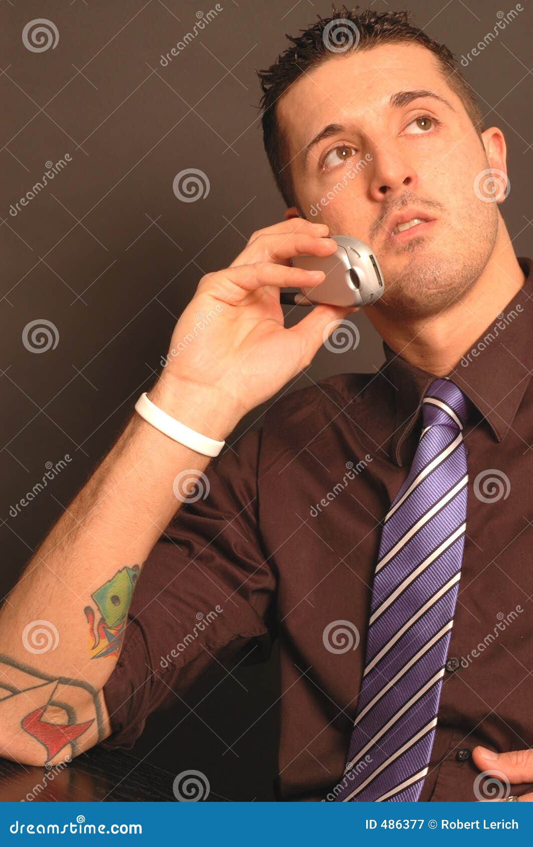 Customer Service with Tattoo Stock Image - Image of stubble, wrist: 486377