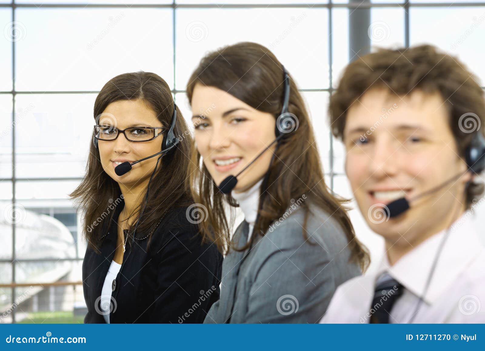 Customer service team stock photo. Image of closeup, dispatcher - 12711270