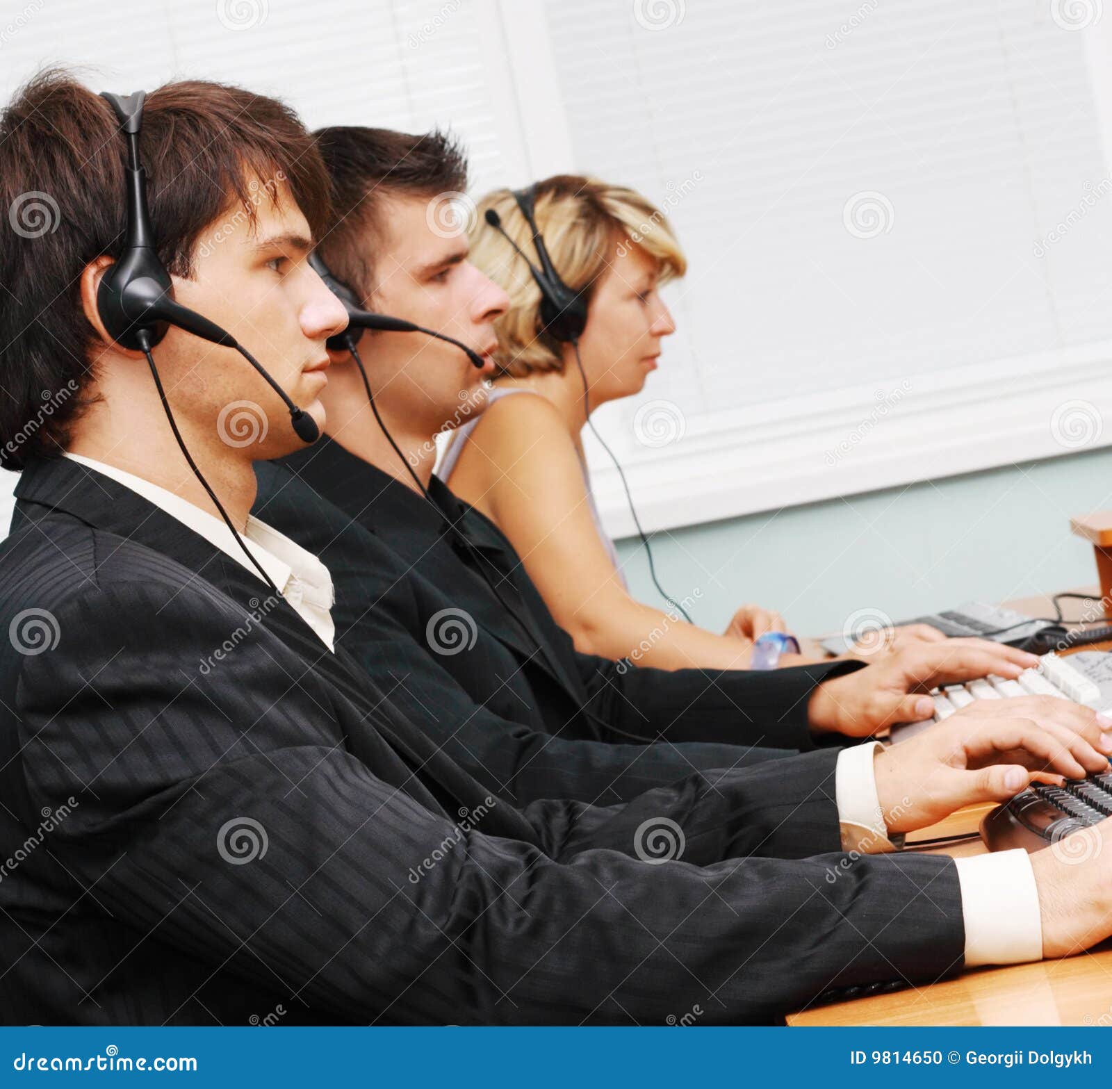 Customer service team stock photo. Image of girl, business - 9814650