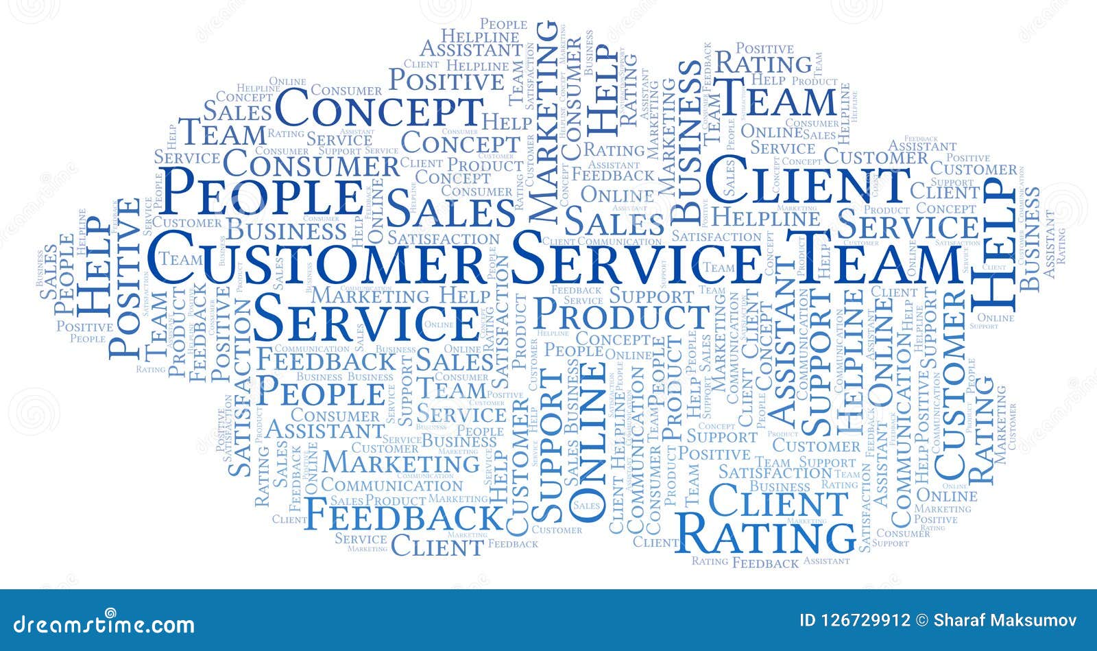 Customer Service Team Word Cloud. Stock Illustration - Illustration of ...