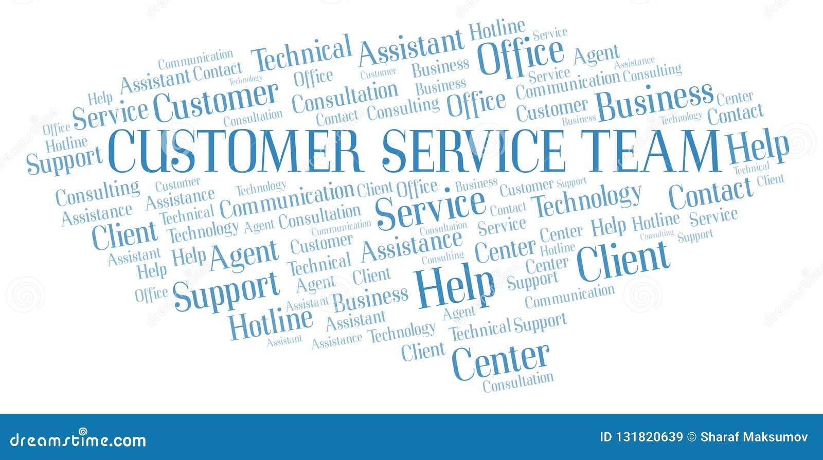 Customer Service Team Word Cloud Stock Illustration - Illustration of ...