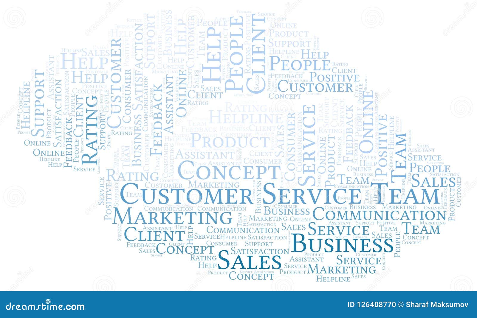 Customer Service Team Word Cloud. Stock Illustration - Illustration of ...
