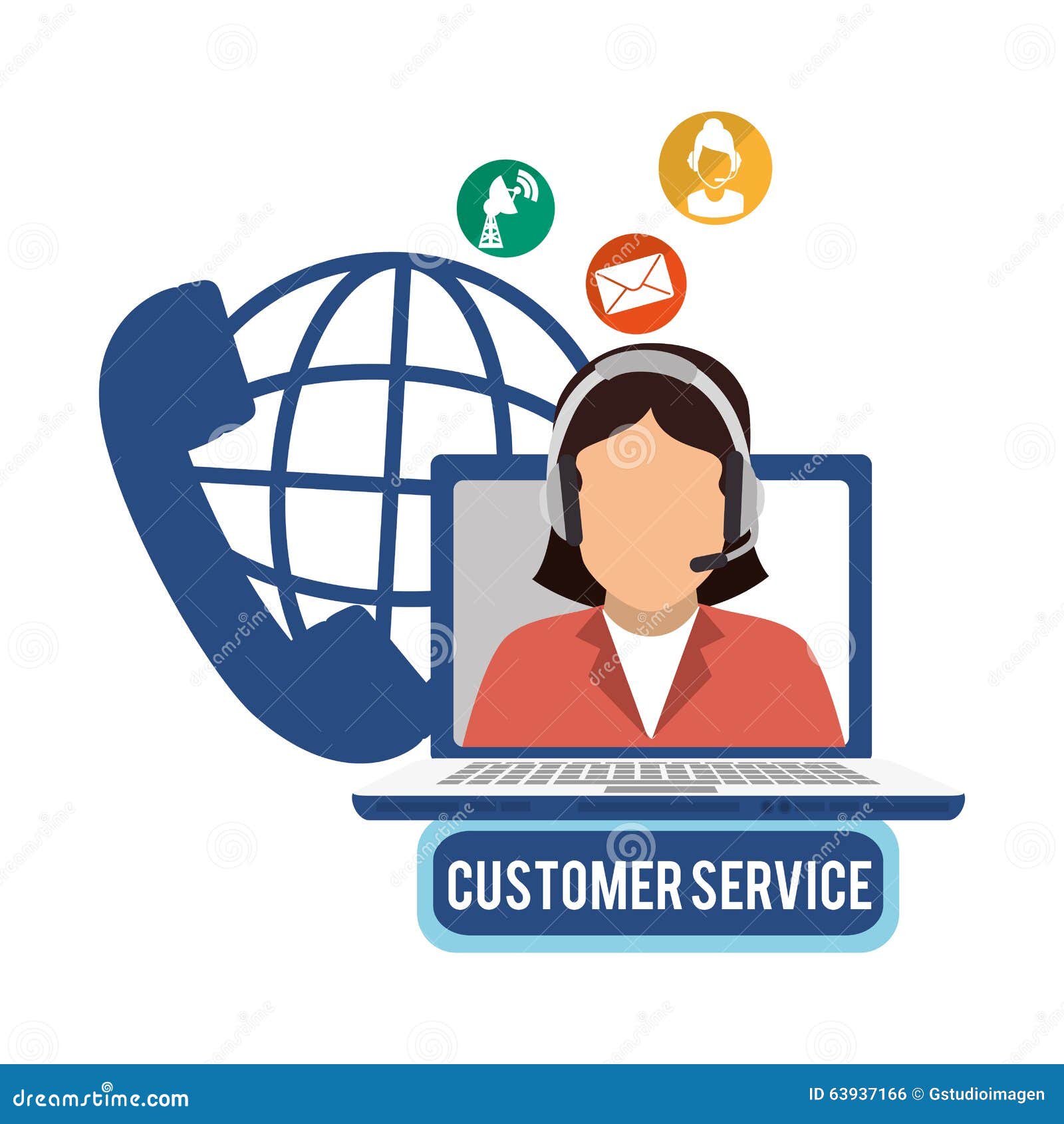 Customer Service and Technical Support Stock Illustration ...