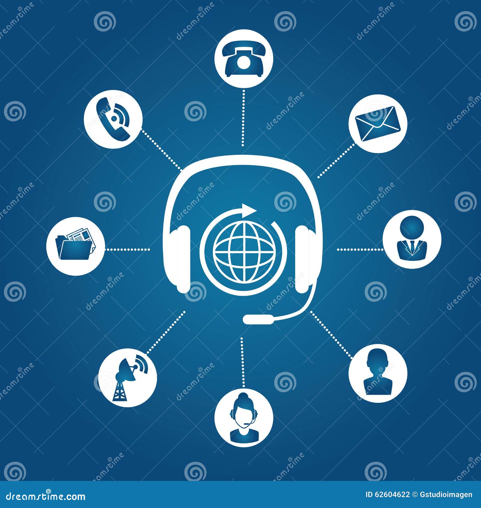 Customer Service and Technical Support Stock Vector - Illustration of ...