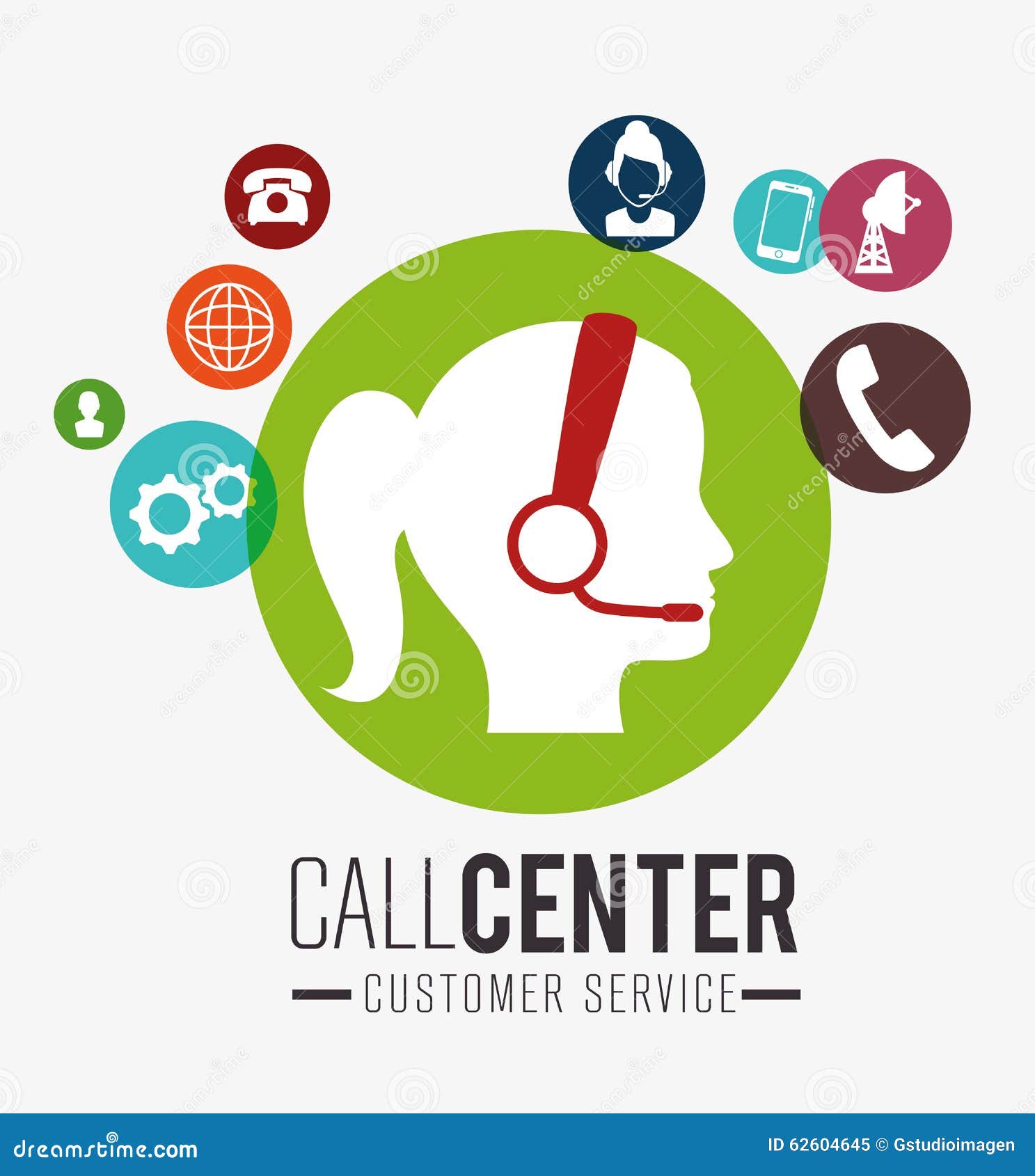 Customer Service and Technical Support Stock Vector - Illustration of ...