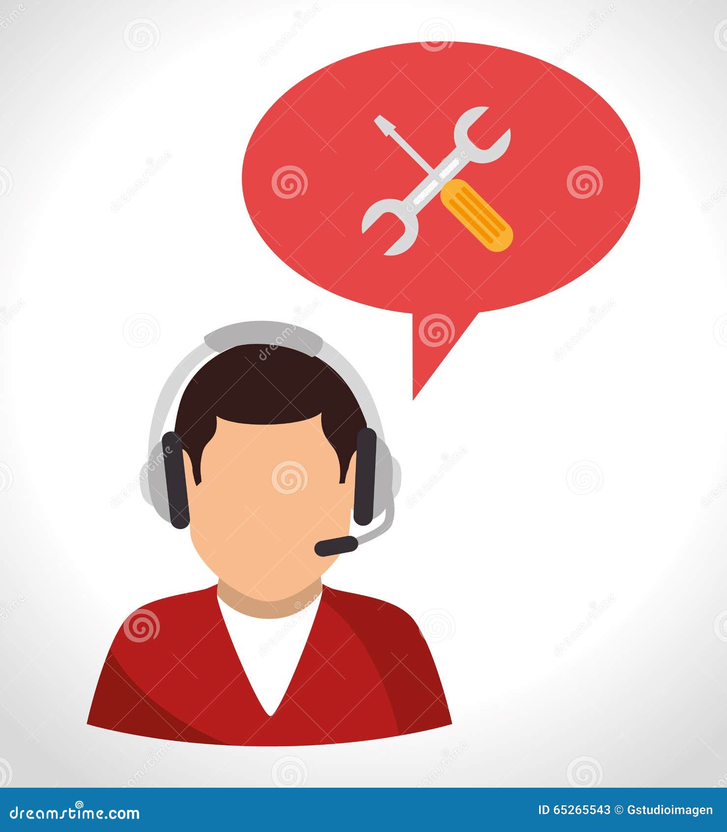 Customer Service and Technical Support Stock Vector - Illustration of ...