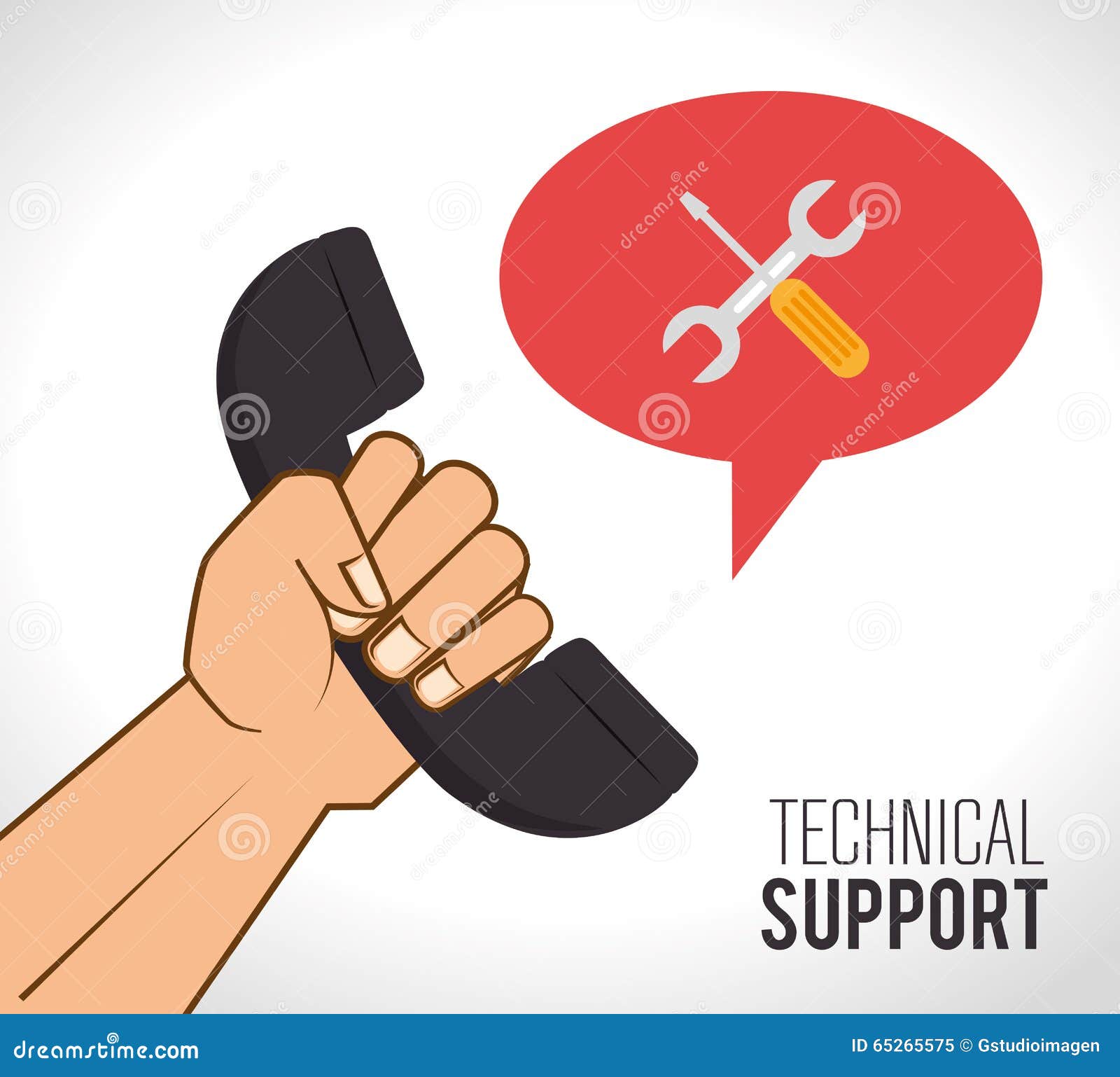 Customer Service and Technical Support Stock Vector - Illustration of ...