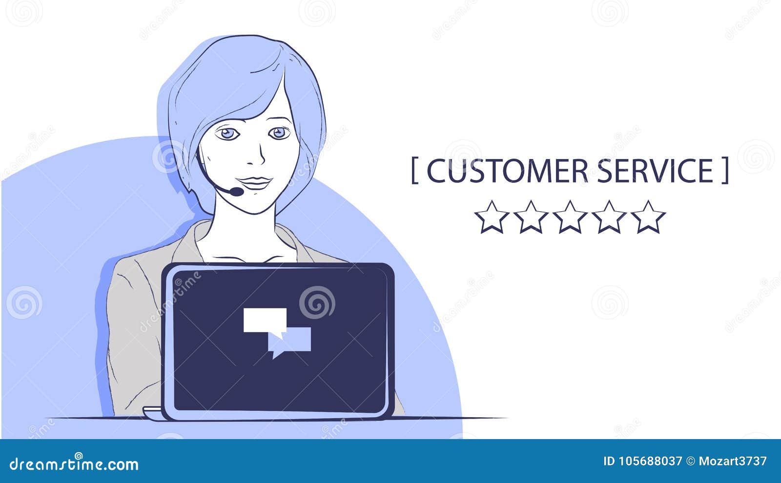 Customer Service Vector Sketch Line Illustration Stock Vector ... Customer Service Vector Sketch Line Illustration Stock Vector ...