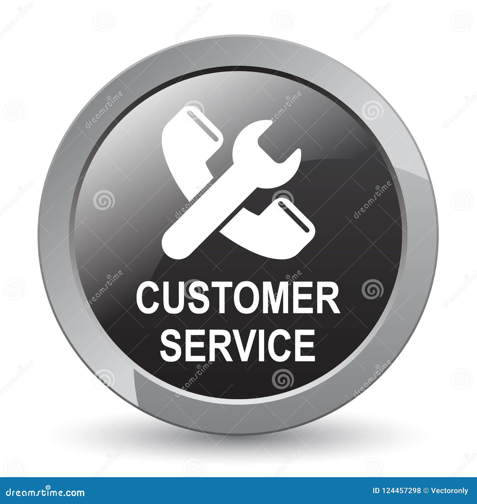 Customer service button stock illustration. Illustration of driver ...