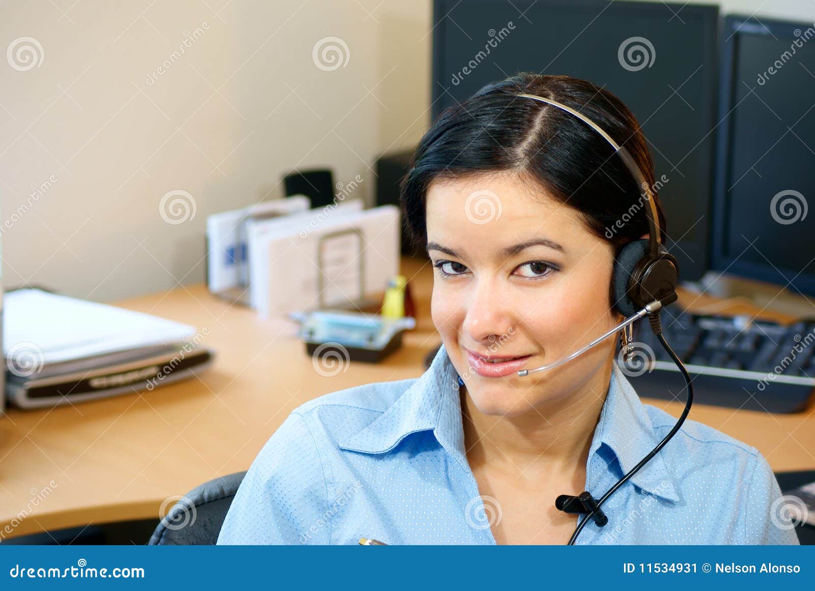 Customer Service Woman stock image. Image of helpful - 11534931