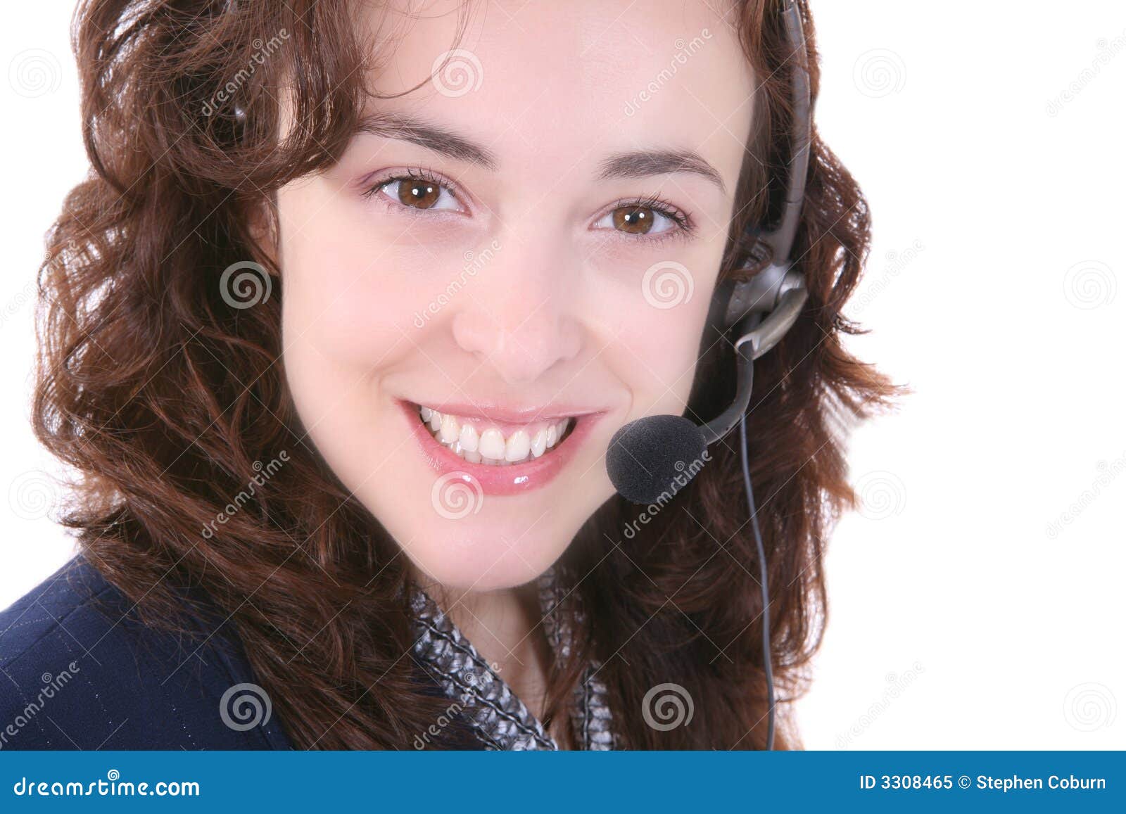 Customer Service Woman stock image. Image of girl, talk - 3308465