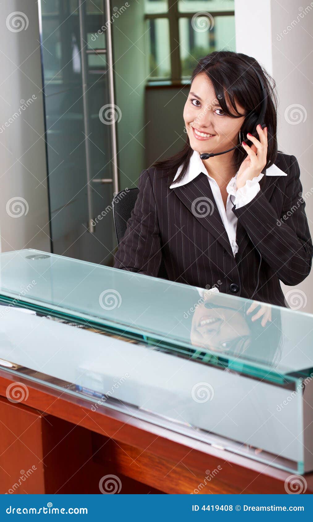 Customer service woman stock photo. Image of lady, close - 4419408