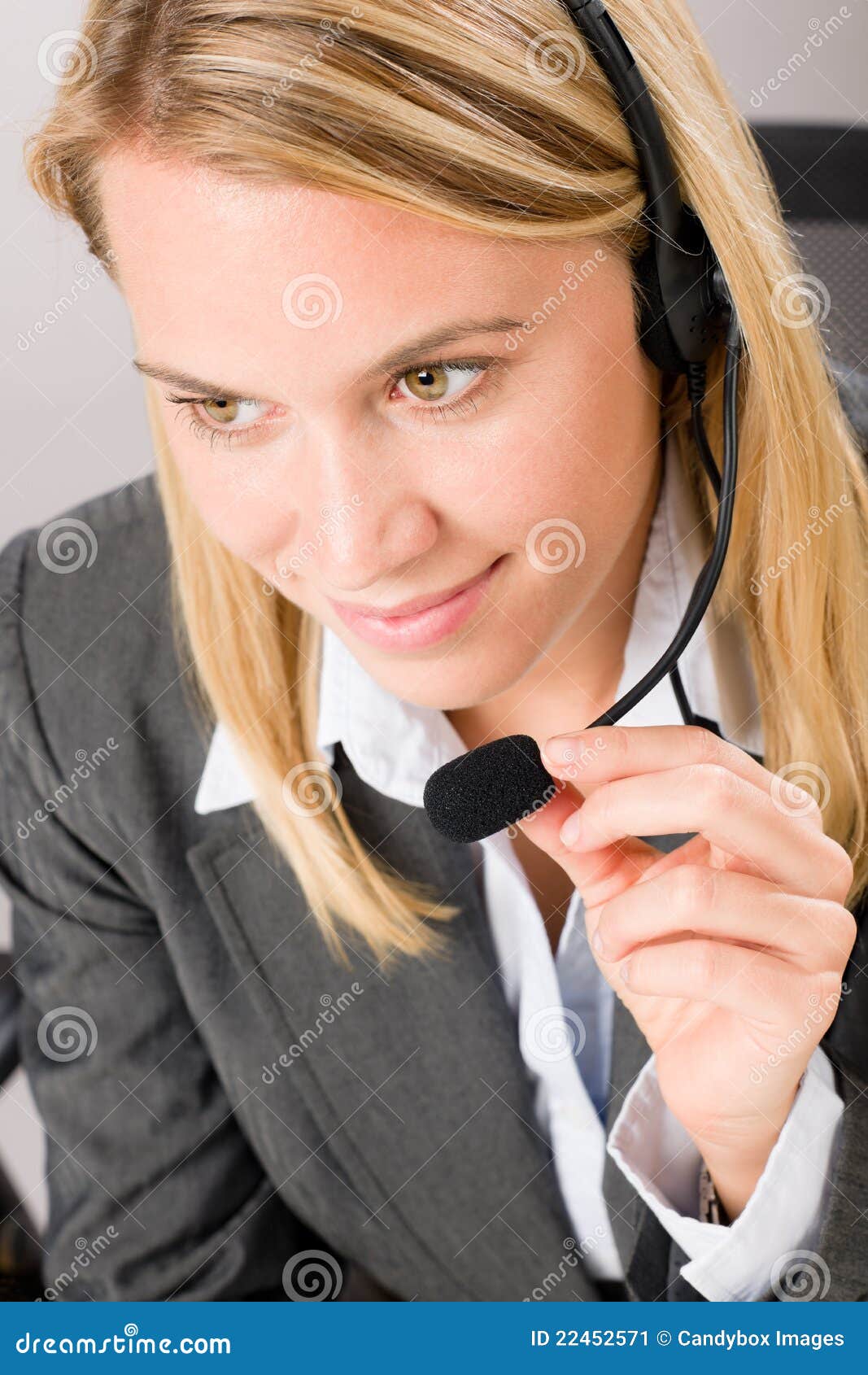 Customer Service Woman Call Operator Phone Headset Stock Image - Image ...