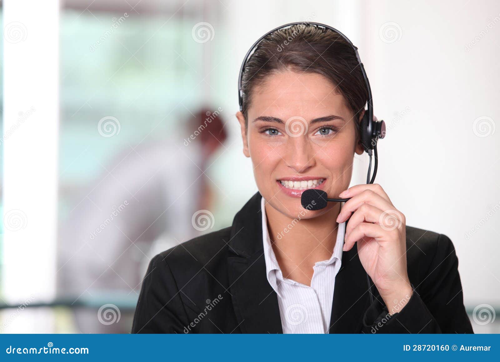 Customer Service Woman Telephoning Stock Photo - Image of brown, 3035: ...