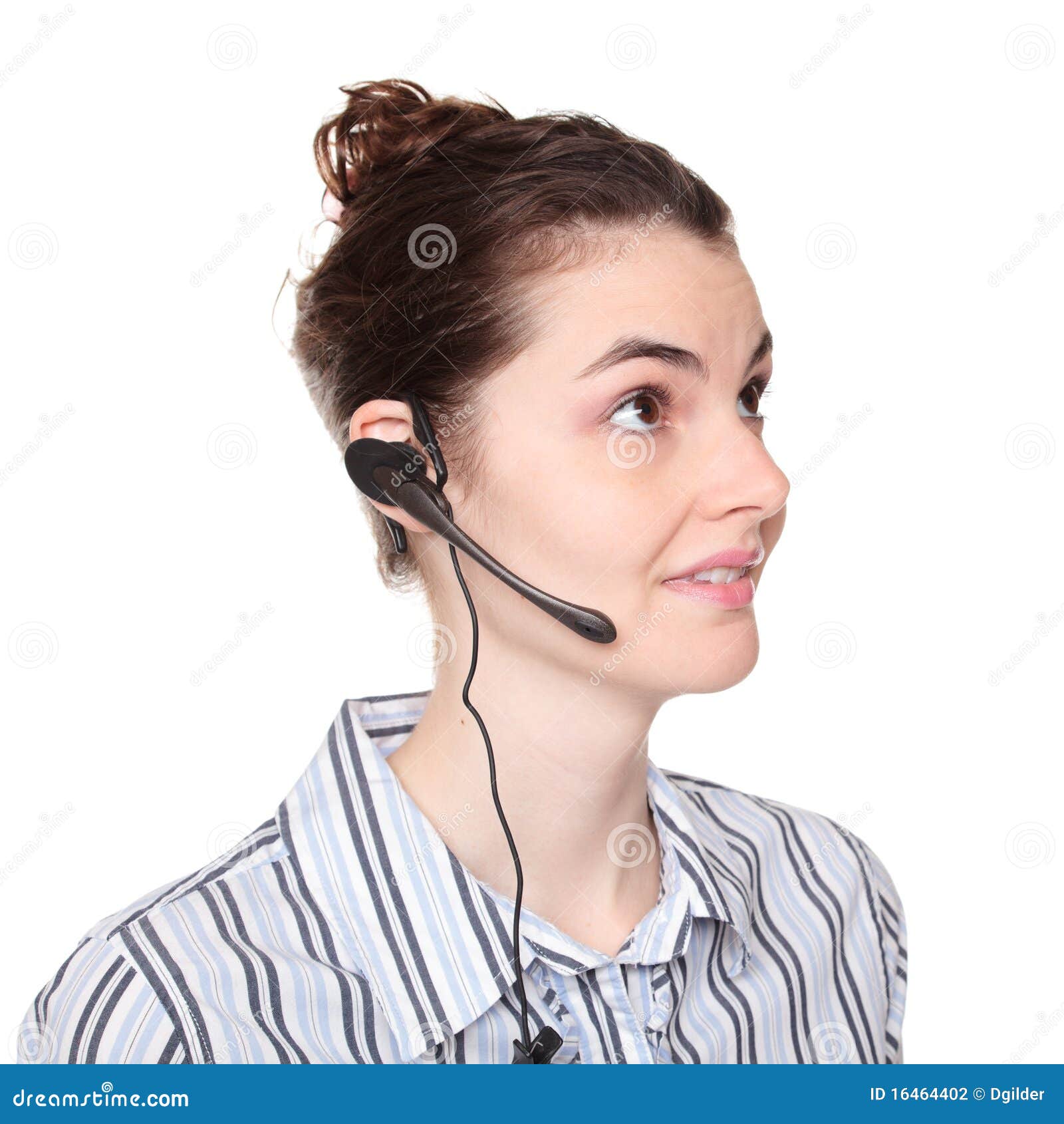 Customer Service - Woman Wearing Headset Stock Photo - Image of young ...