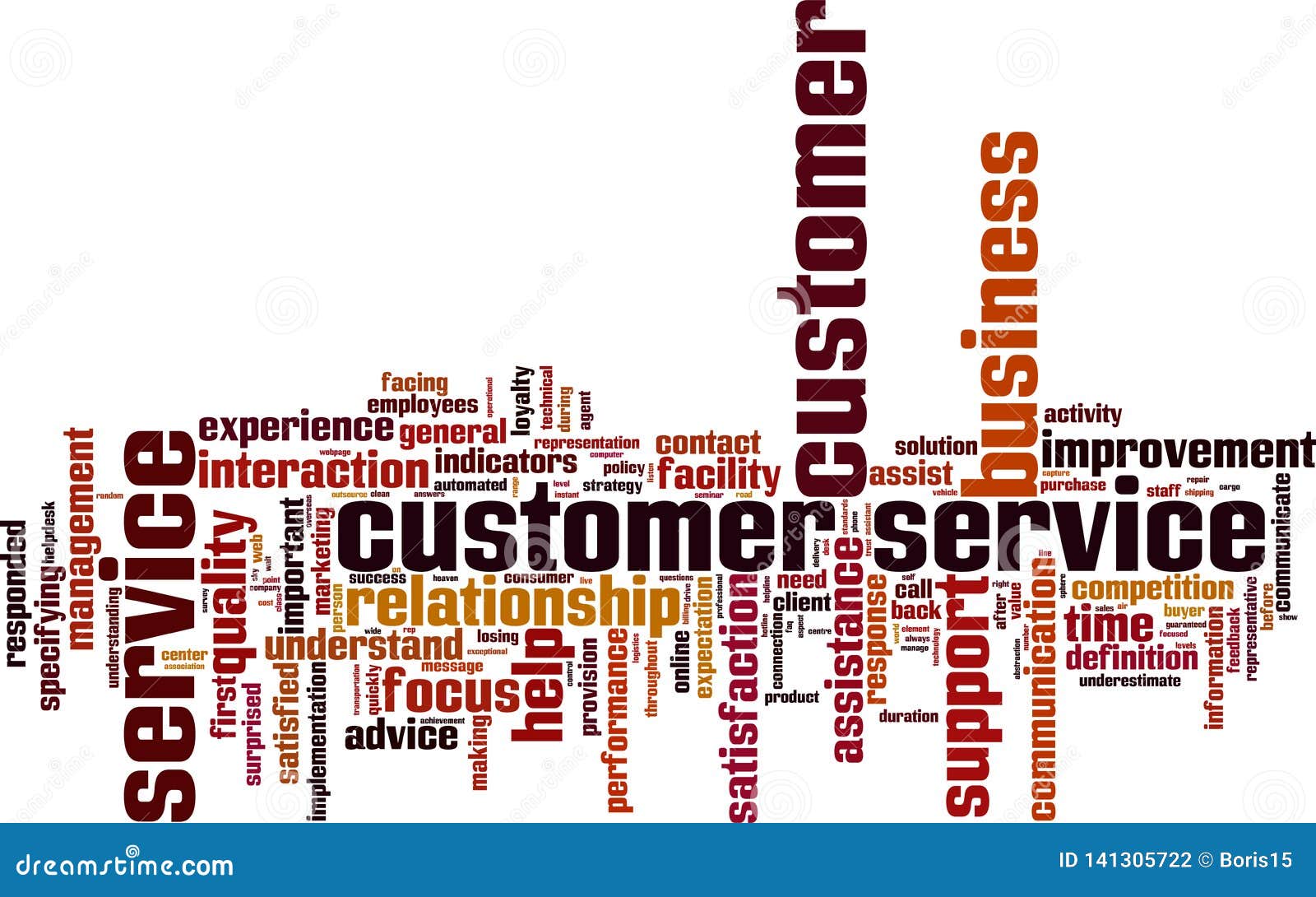 Customer Service Word Cloud Stock Illustration - Illustration of focus ...