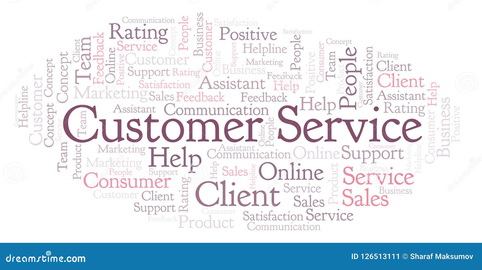 Customer Service Word Cloud. Stock Illustration - Illustration of cloud ...