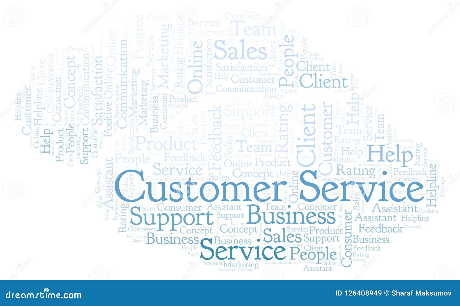Customer Service Word Cloud. Stock Illustration - Illustration of ...
