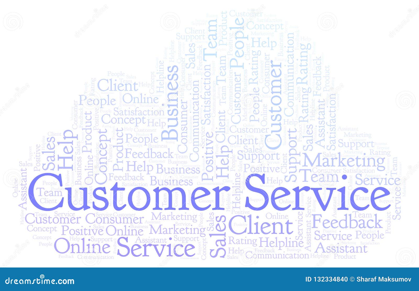 Customer Service Word Cloud Stock Illustration - Illustration of ...