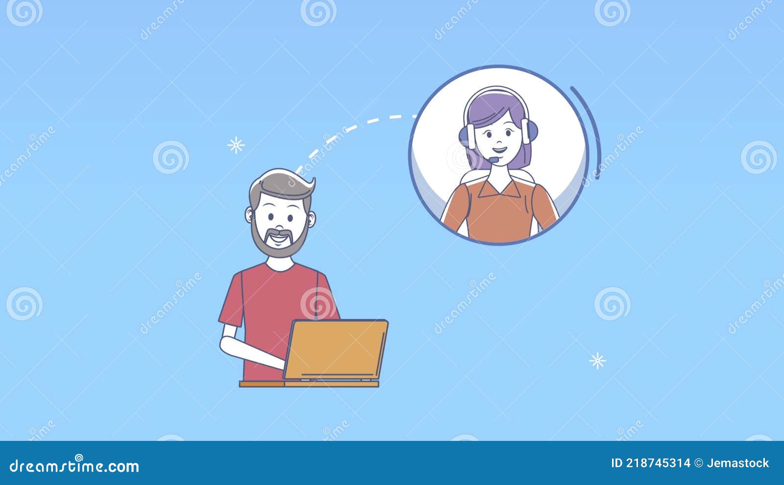 Customer Service Worker and Client Characters Stock Footage - Video of ...