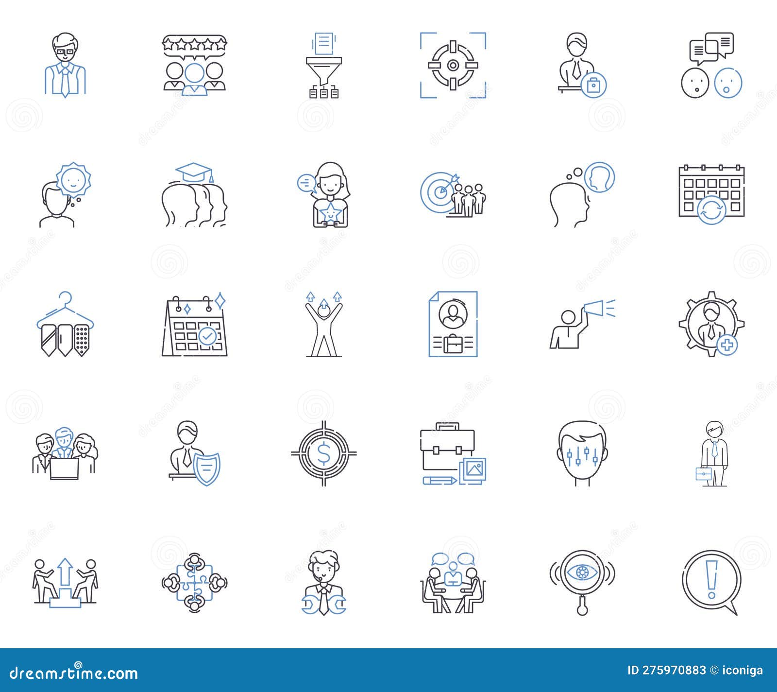 Communication And Feedback Line Icons Collection. Dialog, Discussion ...