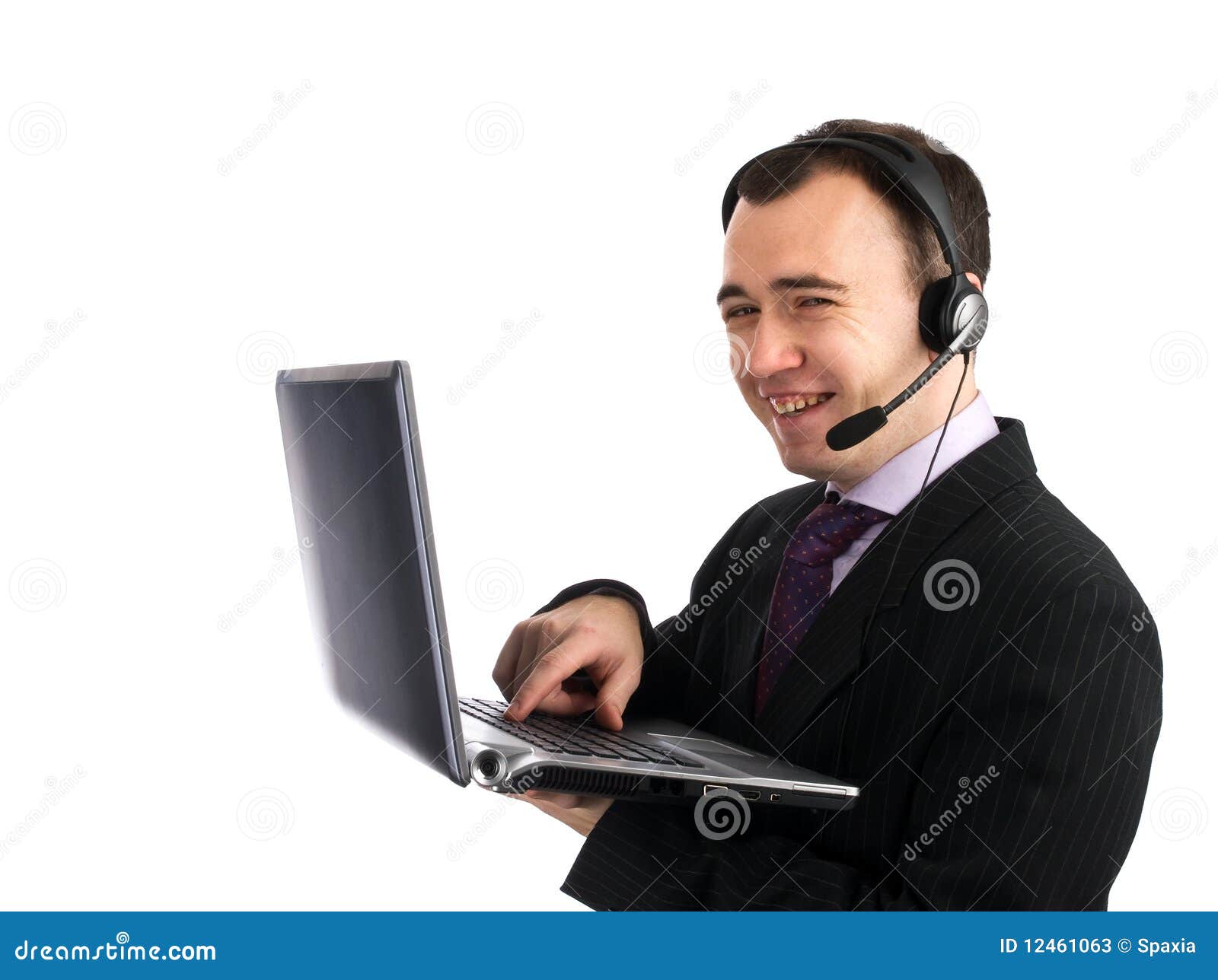 Customer services man stock image. Image of internet - 12461063