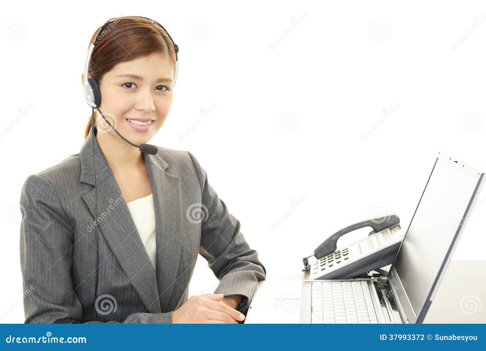 Customer services operator stock photo. Image of happy - 37993372