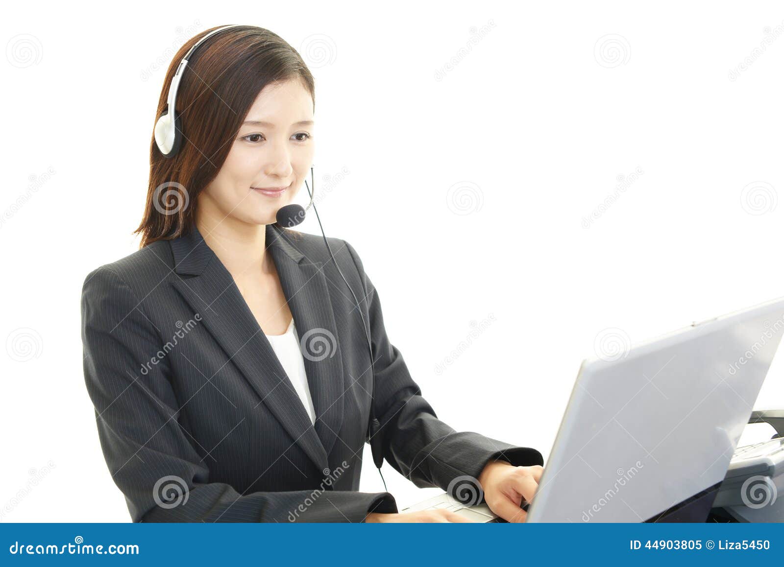 Customer services operator stock image. Image of isolation - 44903805