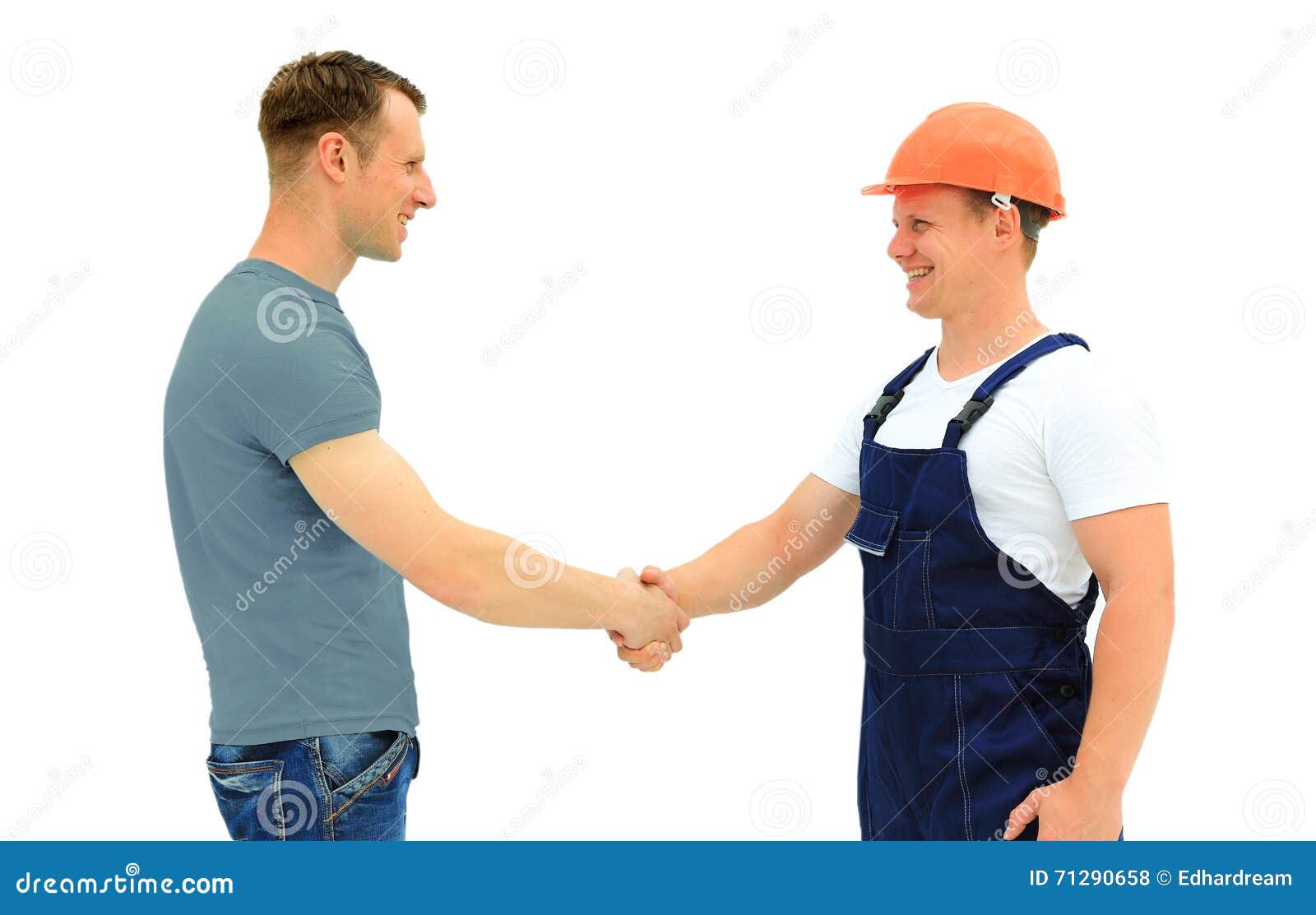 Customer Shaking Hands with Builder Stock Photo - Image of handshake ...