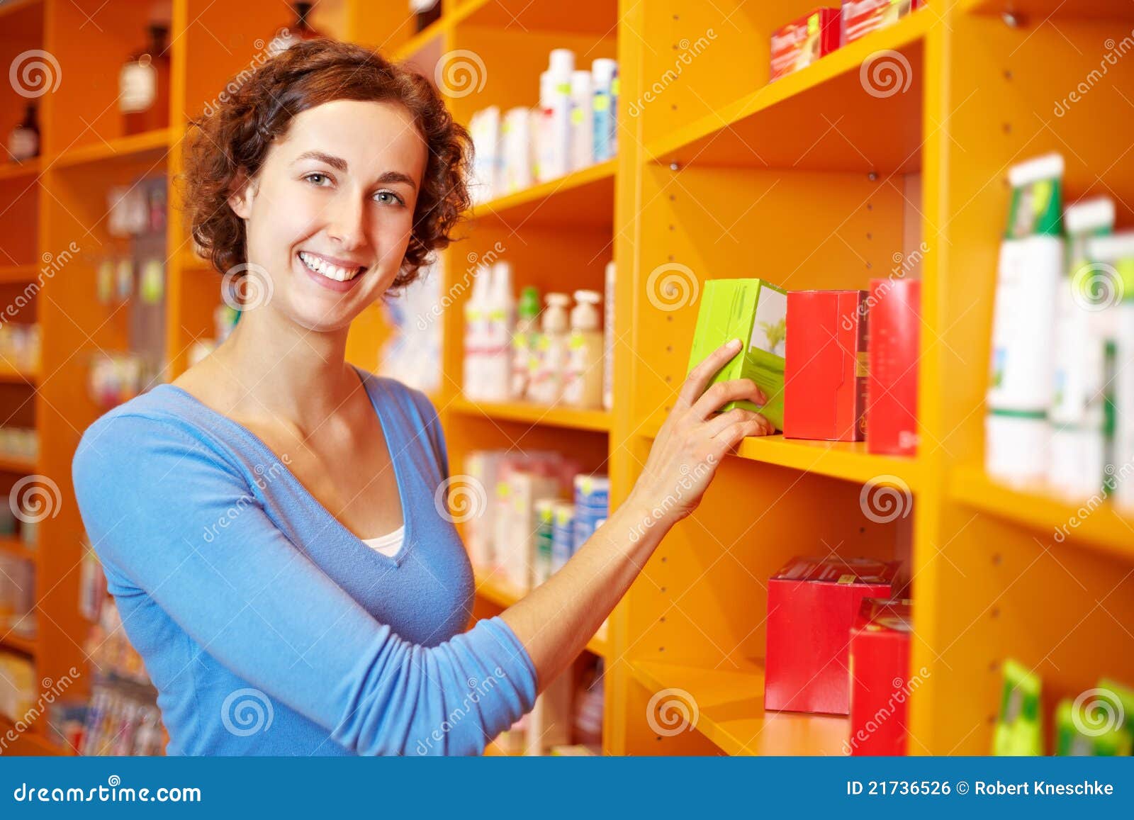 Customer at Shelf in Drugstore Stock Photo - Image of hold, packaging ...