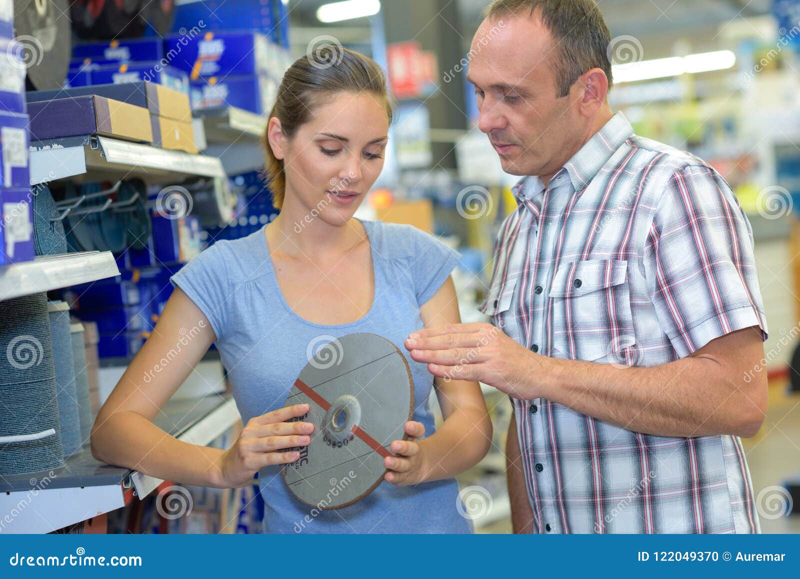 Customer Shopping in Hardware Store Stock Photo - Image of service ...