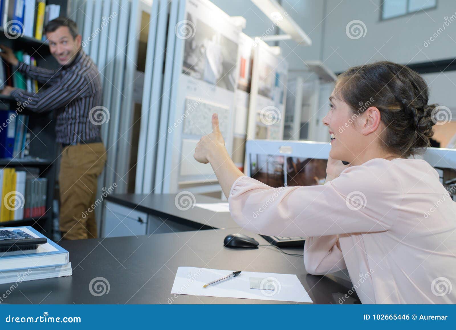 Customer Showing Approval on Selected Print Stock Photo - Image of ...