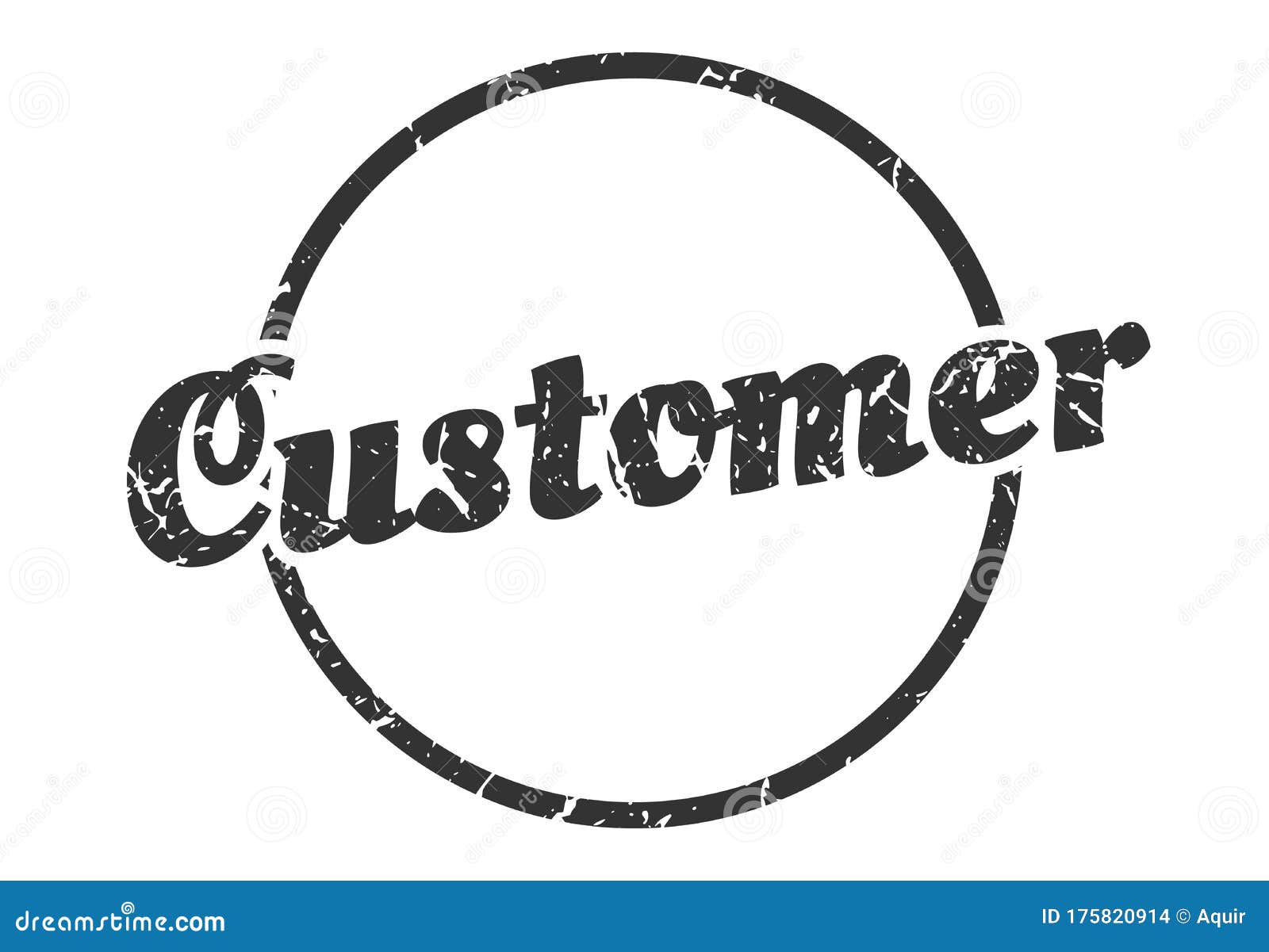 Customer Sign. Customer Round Vintage Stamp Stock Vector - Illustration ...