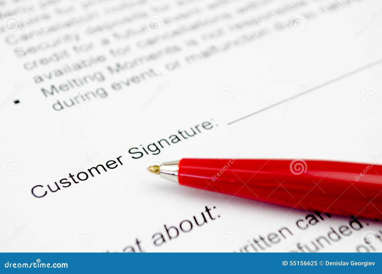 Customer signature stock image. Image of document, black - 55156625