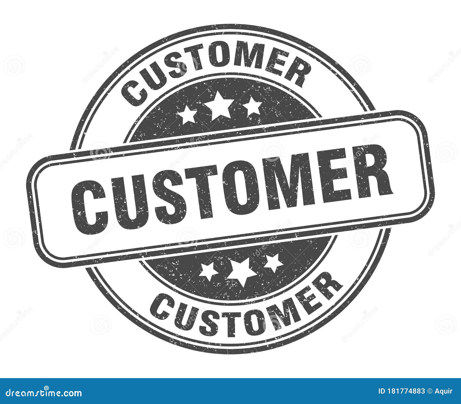 Customer Stamp. Customer Round Grunge Sign Stock Vector - Illustration ...