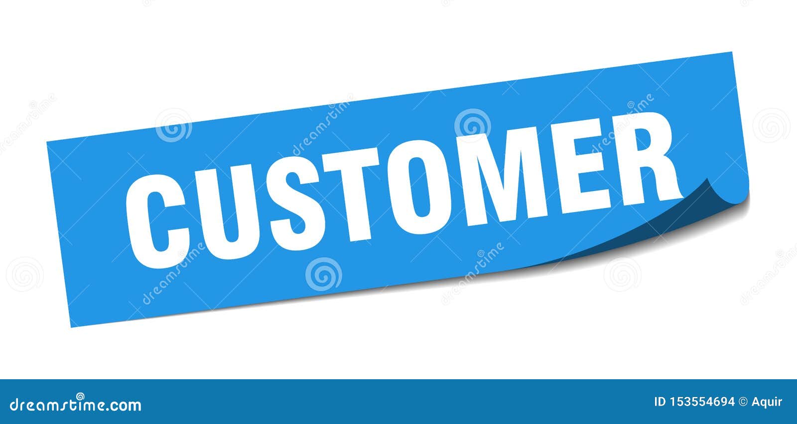 Customer sticker. stock vector. Illustration of note - 153554694