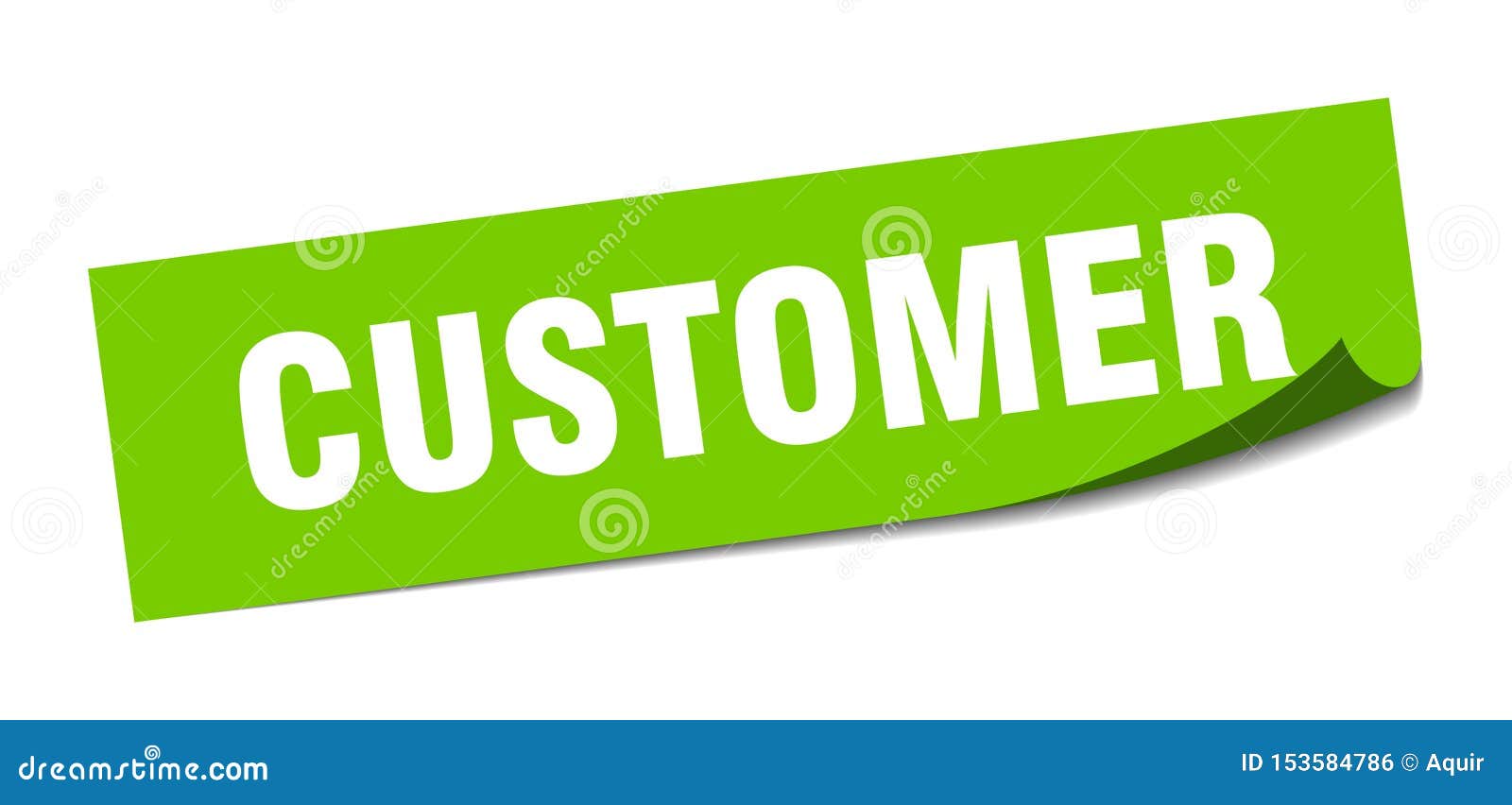 Customer sticker. stock vector. Illustration of peel - 153584786
