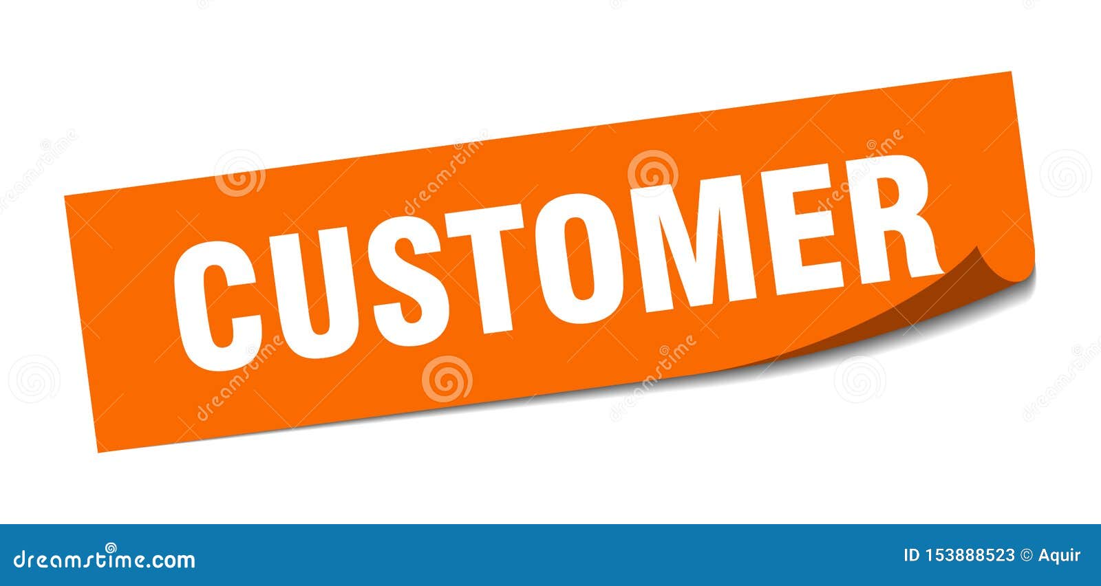 Customer sticker. stock vector. Illustration of template - 153888523