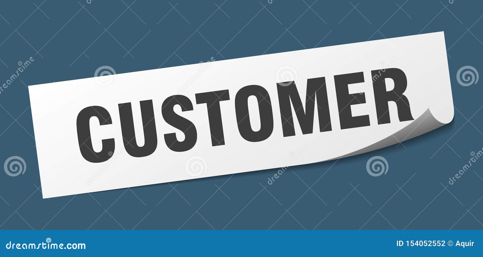 Customer sticker. stock vector. Illustration of flyer - 154052552