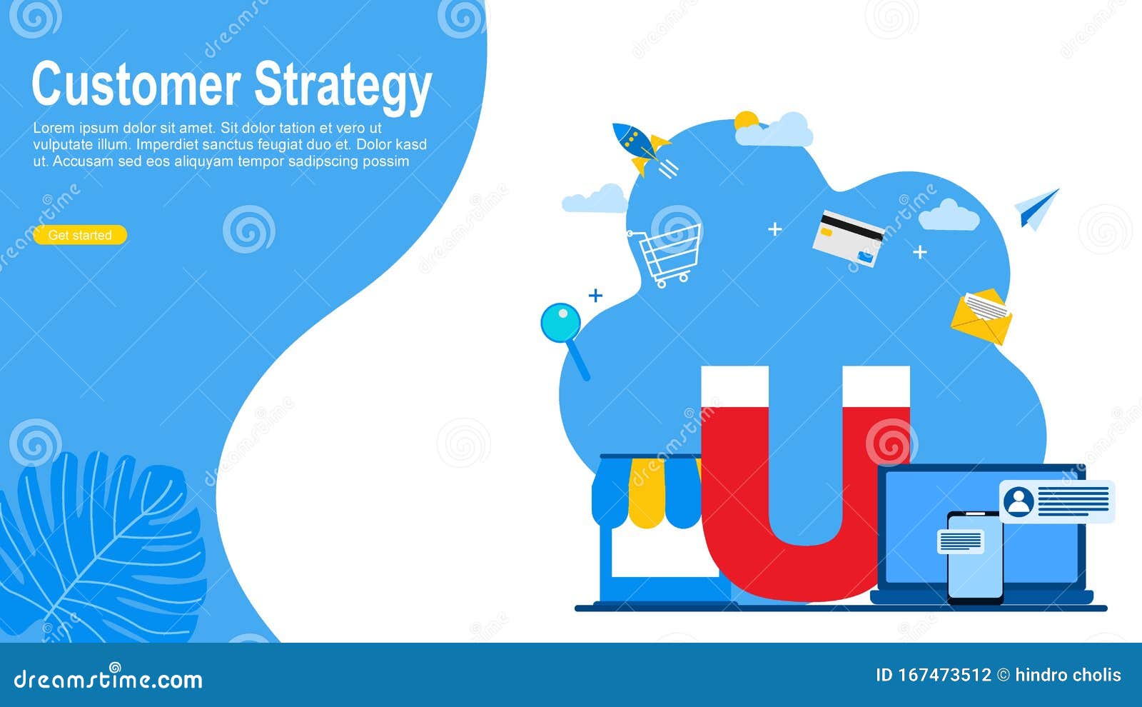 Customer Strategy, Customer Support and Service Stock Vector ...