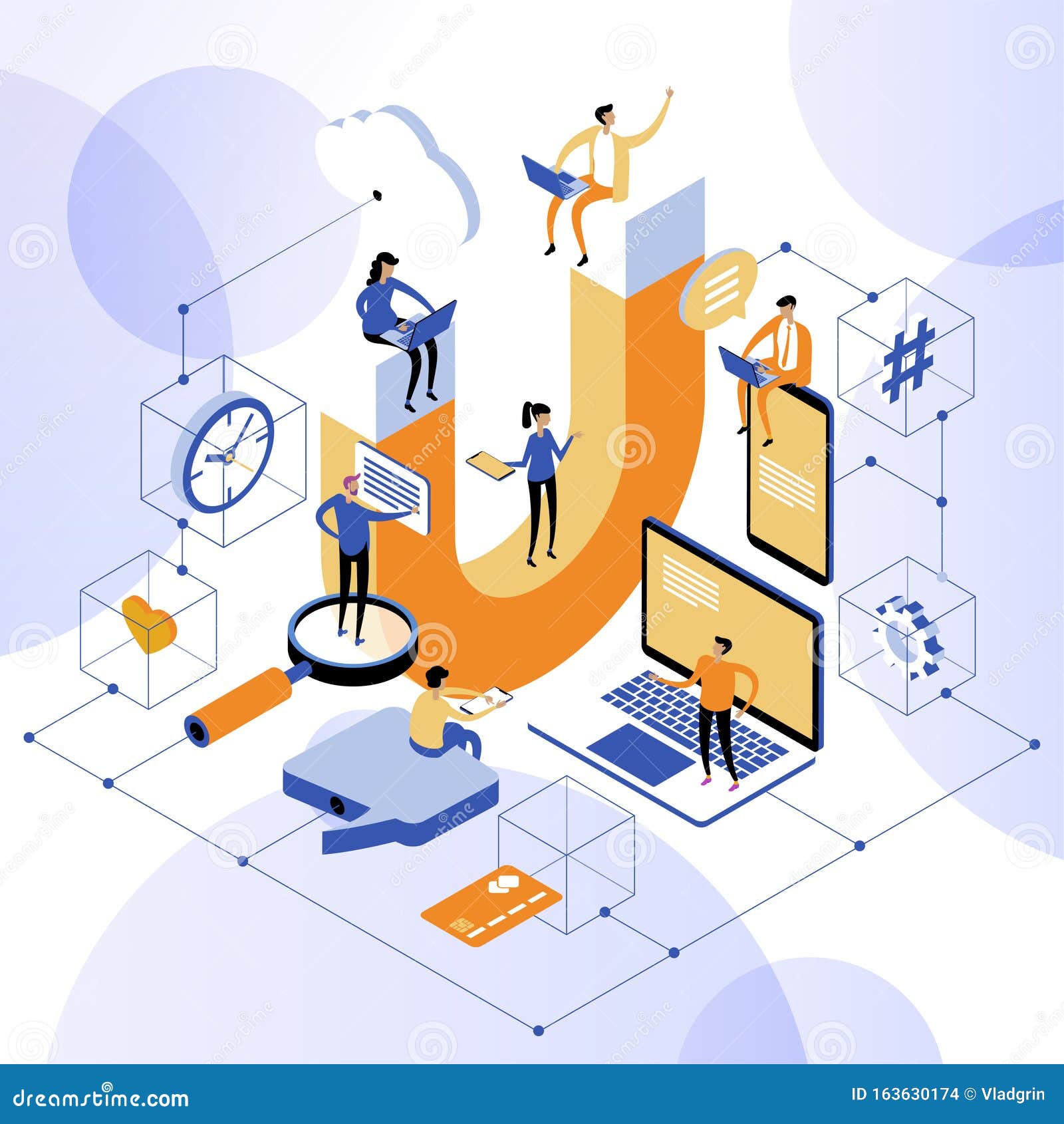 Customer strategy template stock vector. Illustration of consumer ...