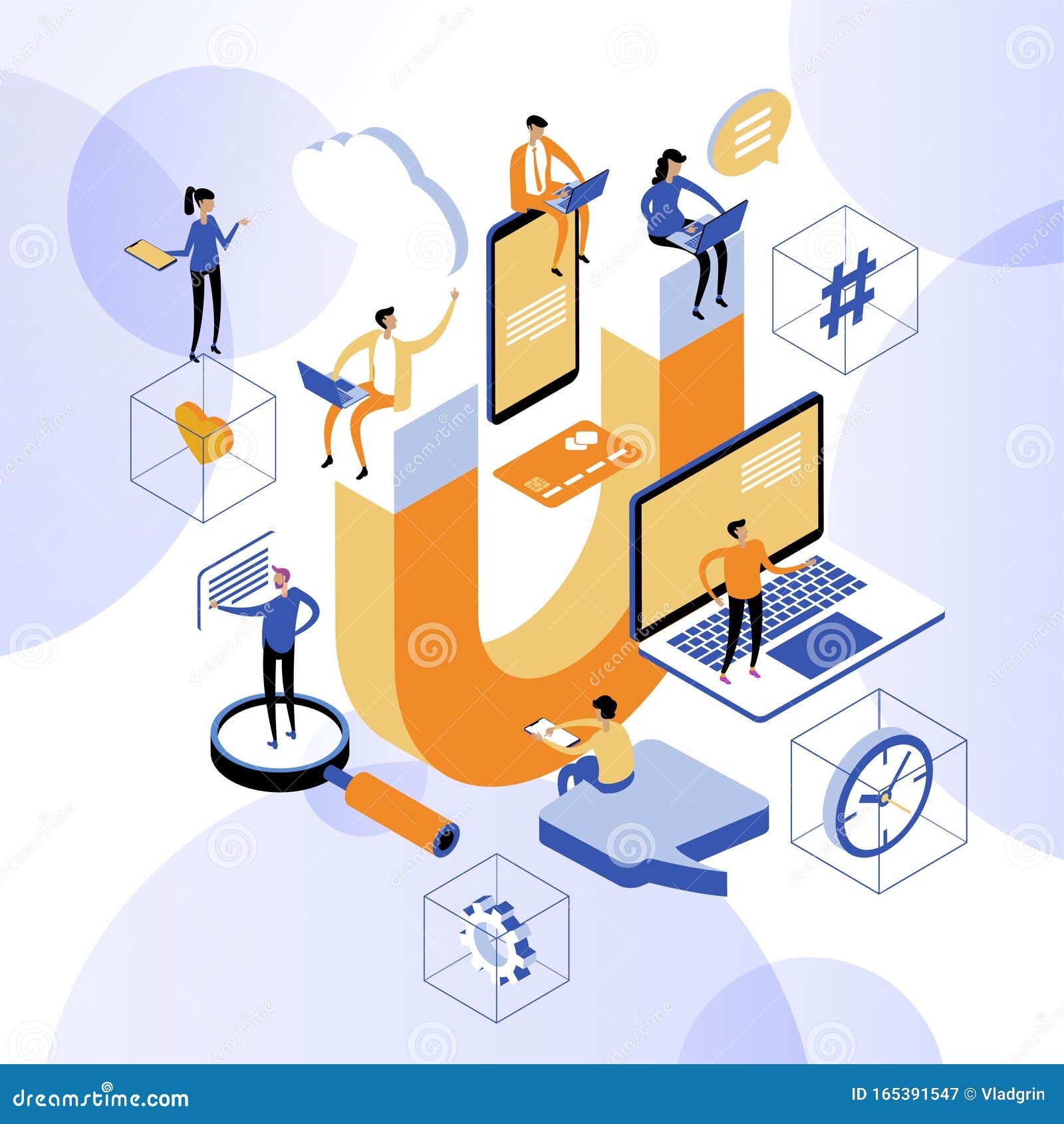 Customer strategy template stock vector. Illustration of graphic ...