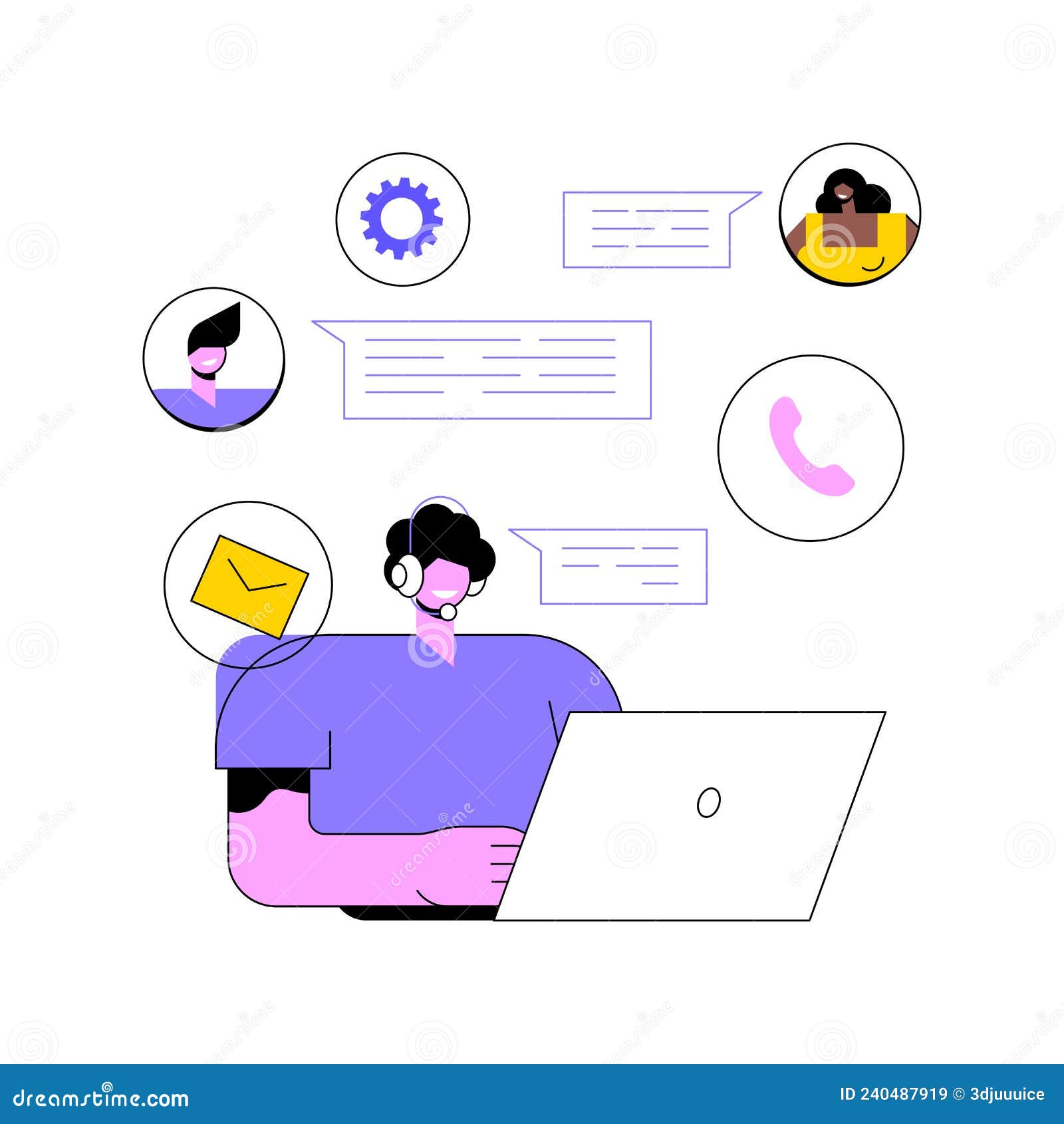 Customer Support Abstract Concept Vector Illustration. Stock Vector ...