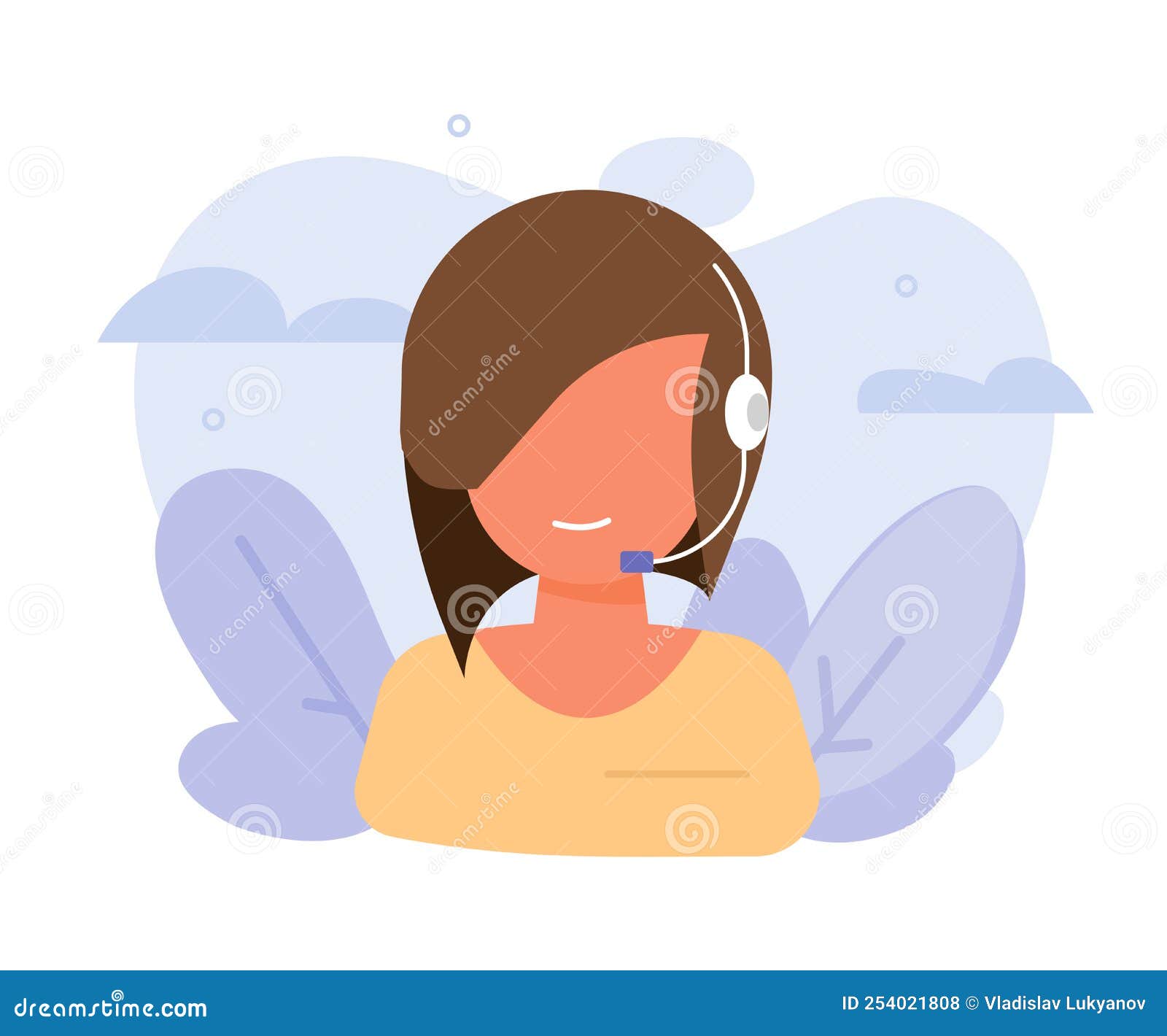 Customer Support Agent Call Operator Service Vector or Help Desk ...