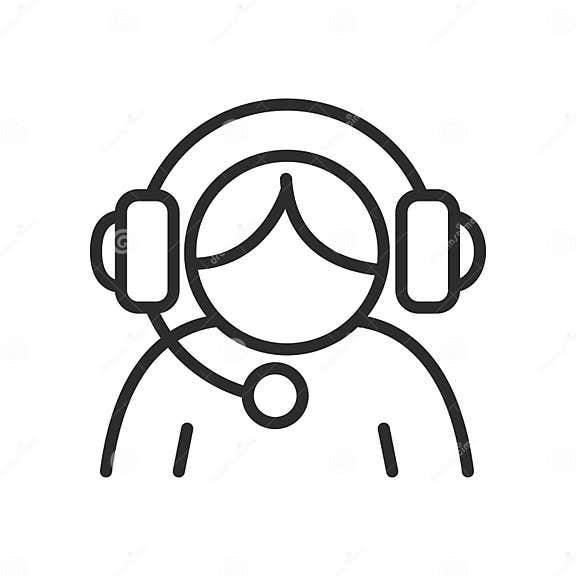 Customer Support Agent Icon Stock Vector - Illustration of vector ...