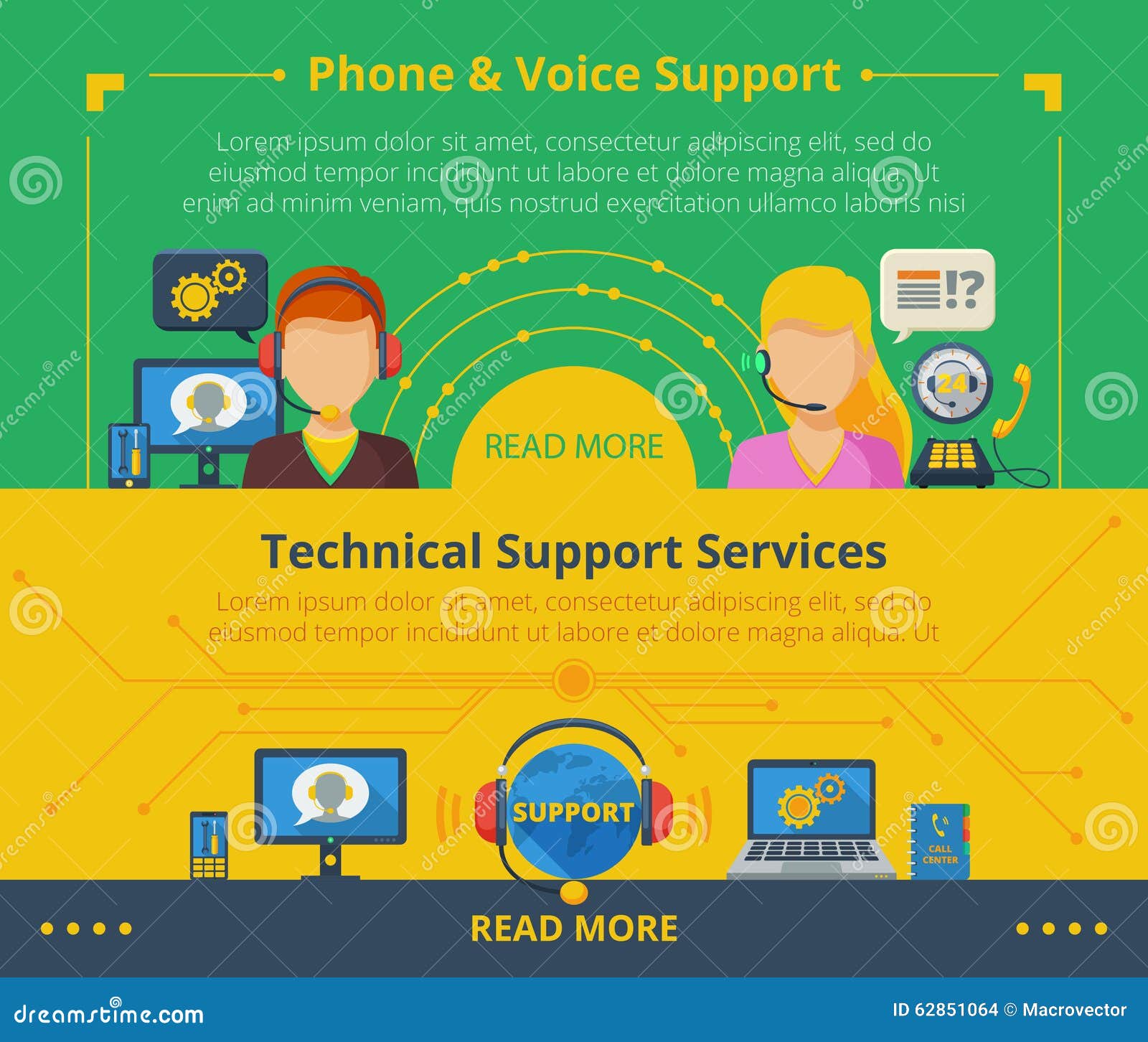 Customer support banner stock vector. Illustration of isolated - 62851064
