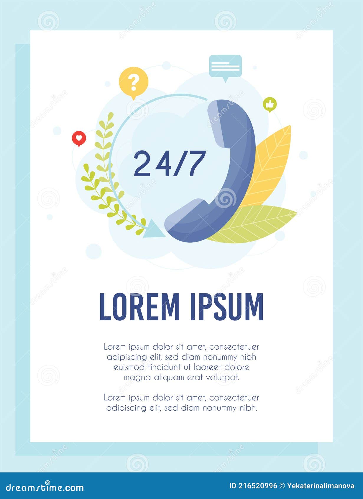 Helpdesk Flyer Concept. Vector Illustration Stock Vector - Illustration ...
