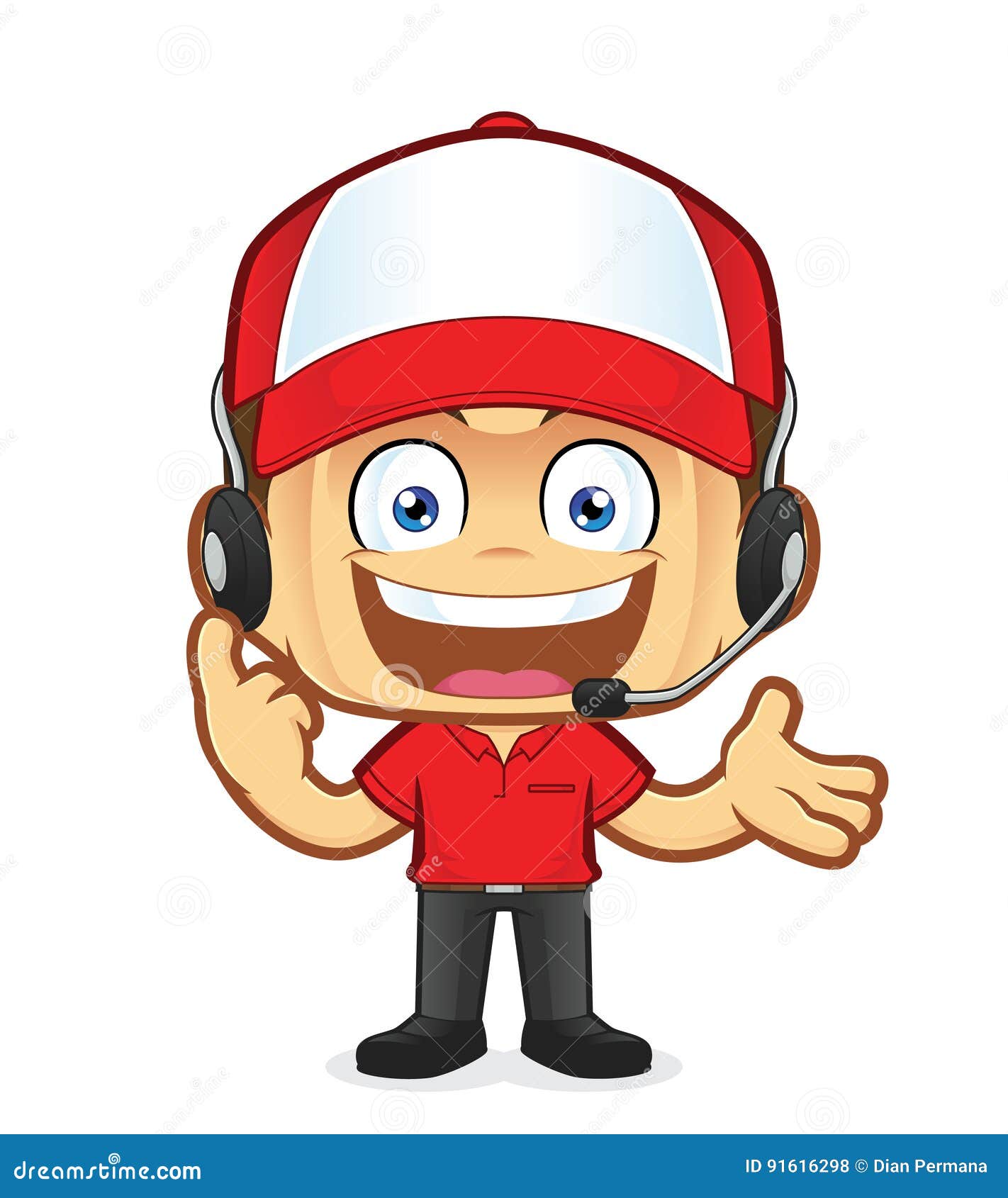 Customer support stock vector. Illustration of cartoon - 91616298