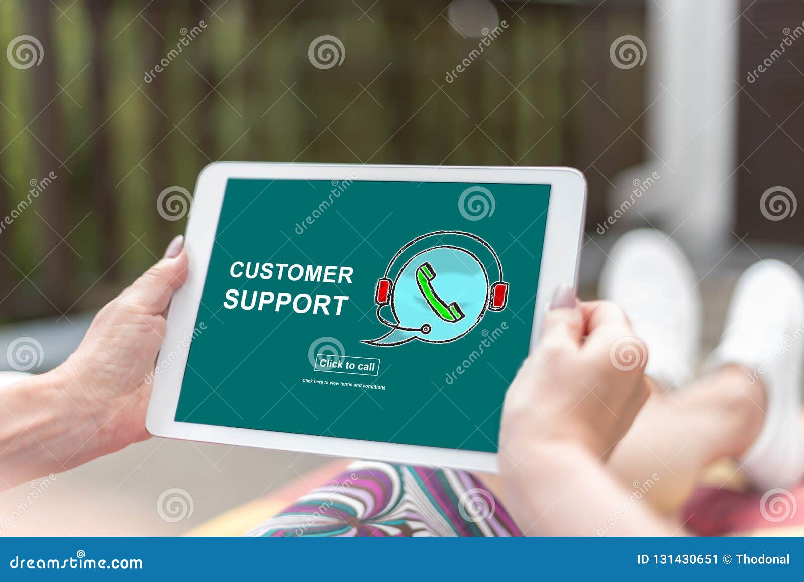 Customer Support Concept on a Tablet Stock Image - Image of assistance ...